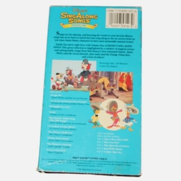 Other | Disney Sing Along Songs Vhs Snow White Seven Dwarfs Sing Along ...